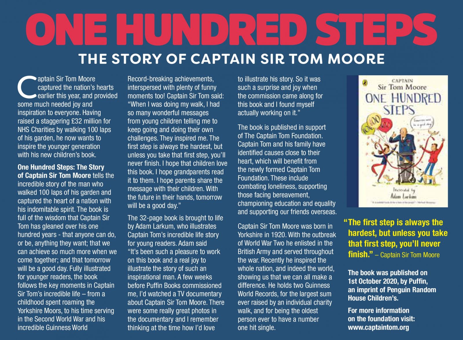 One Hundred Steps - The story of Captain Sir Tom Moore | Primary Times